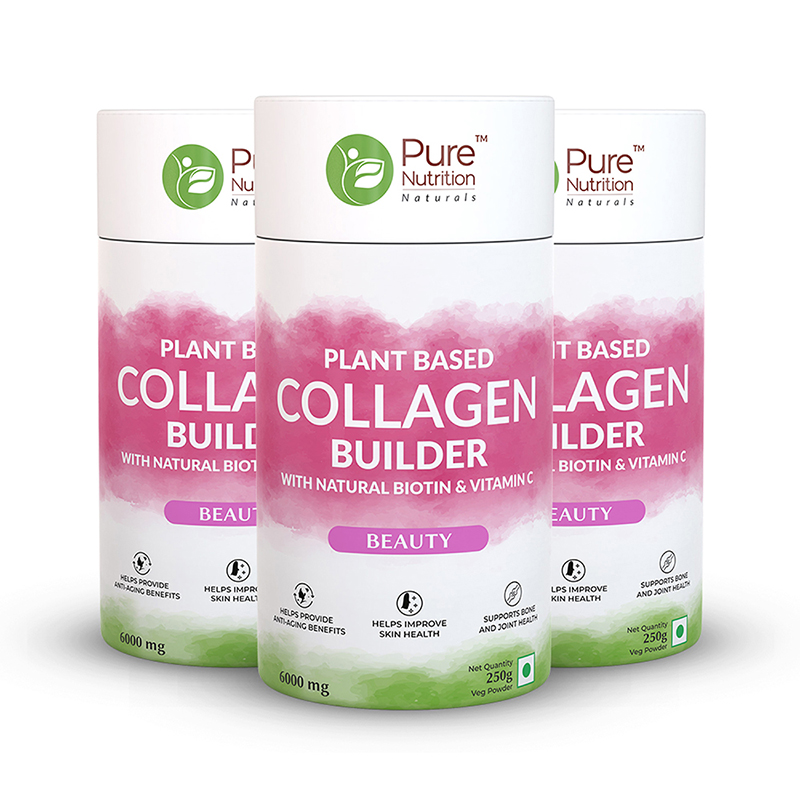 Pure Nutrition Plant Based Collagen Builder 6000mg 250 Gm Powder ...