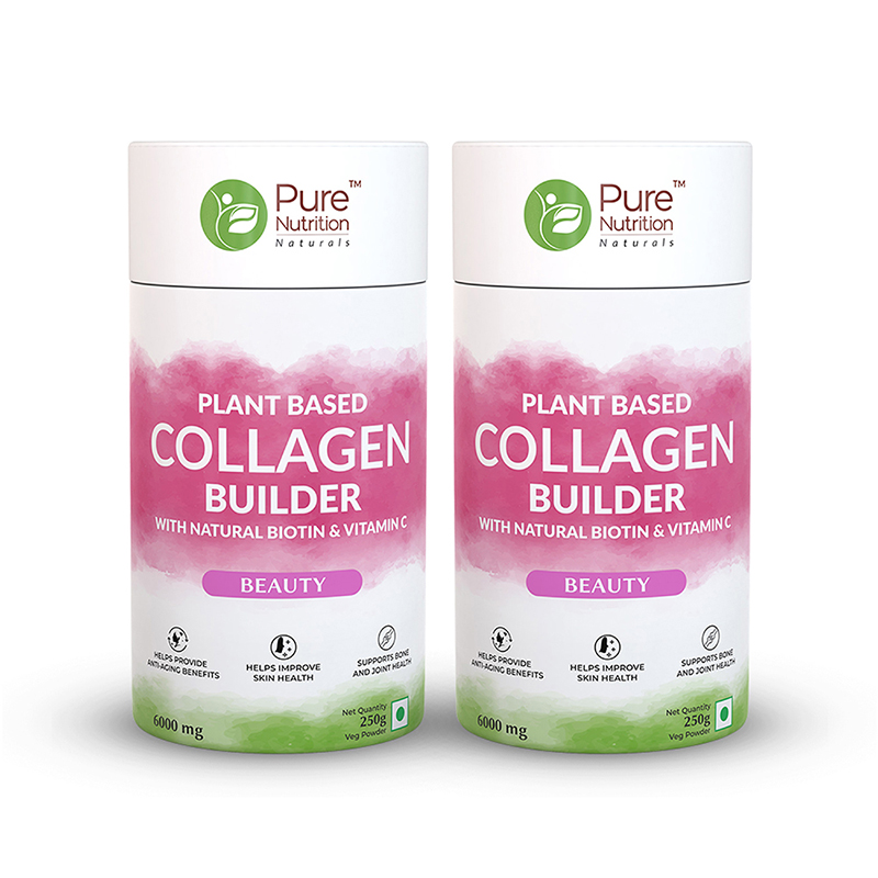 Pure Nutrition Plant Based Collagen Builder 6000mg 250 Gm Powder ...