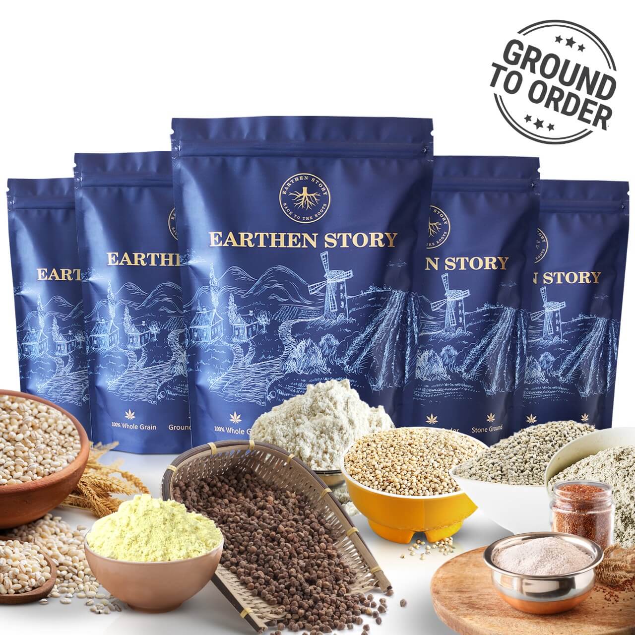 Earthen Story MP Sharbati Whole Wheat Flour, 5kg - Health Total