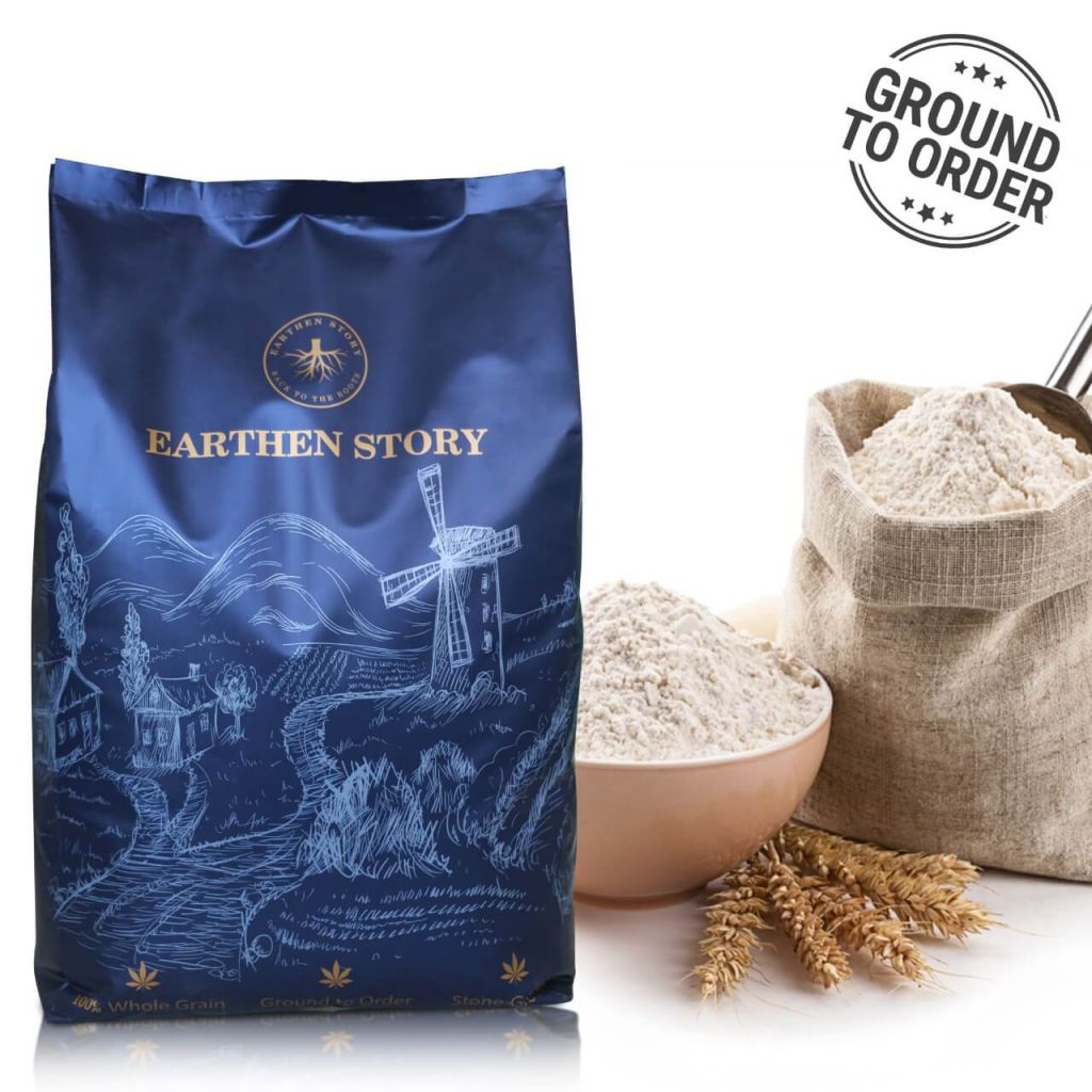 Earthen Story MP Sharbati Whole Wheat Flour, 5kg - Health Total