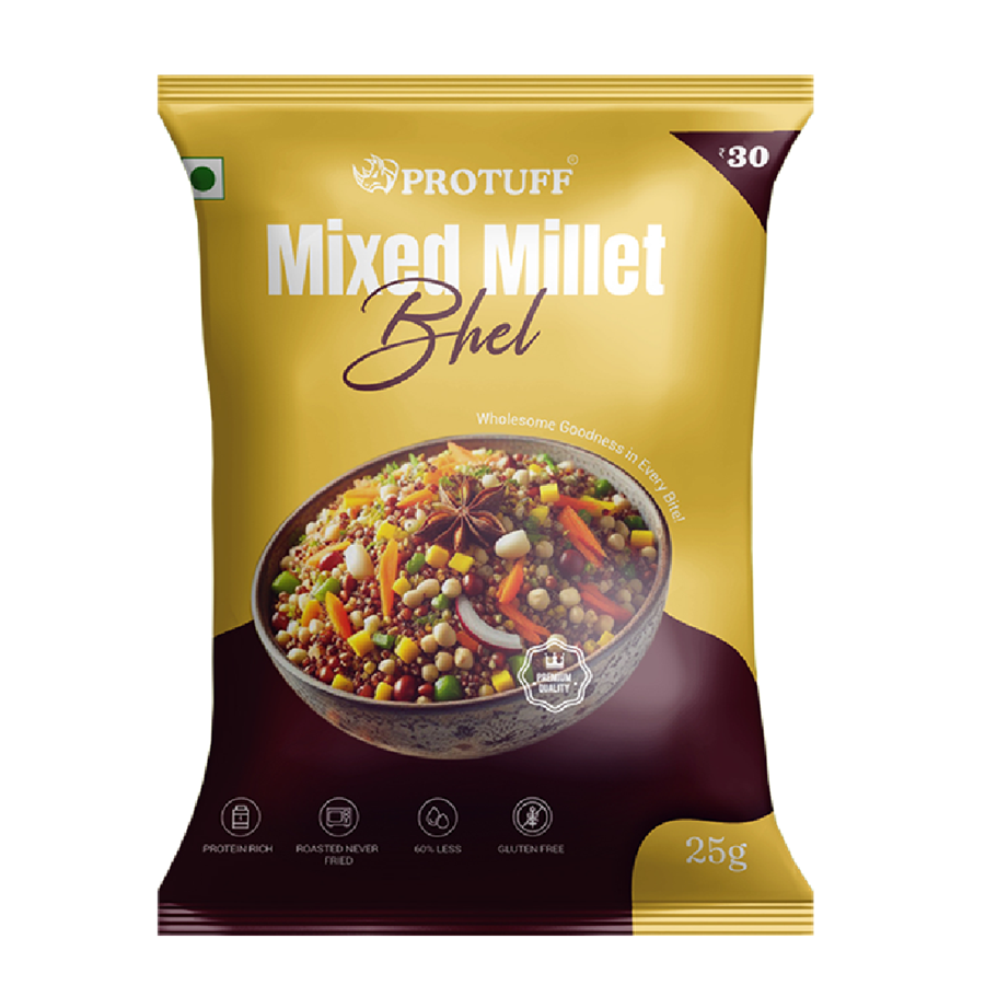 PROTUFF Ezi Bites Mixed Millet Bhel (Pack of 10) - Health Total